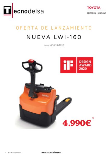 📢Oferta lanzamiento nueva LWI160📢 | Tecnodelsa - Carretillas Elevadoras
